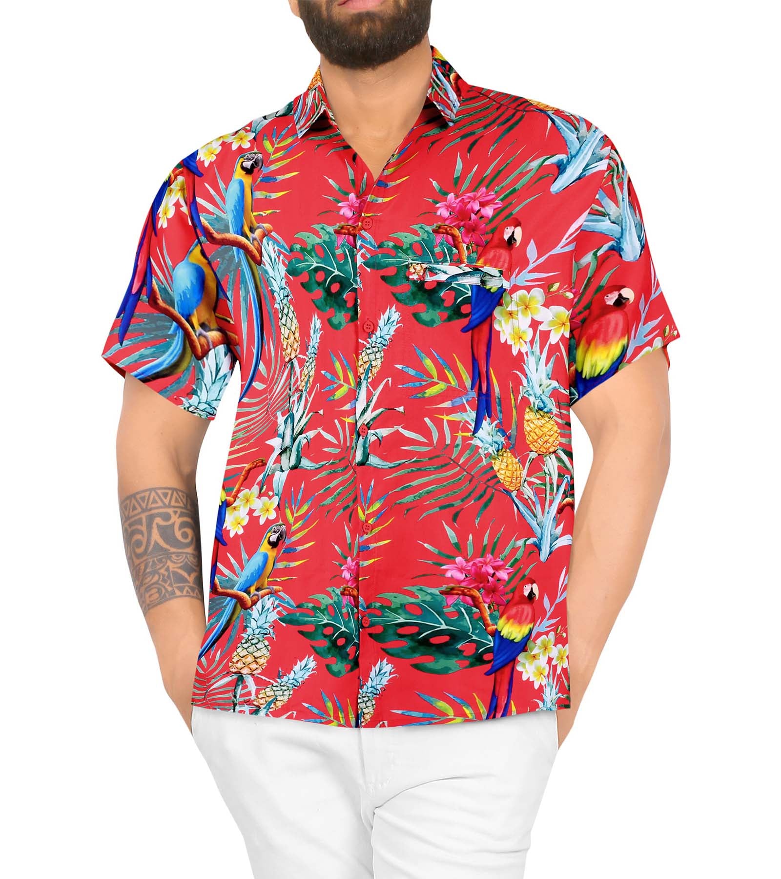 Tropical Summer Hawaiian Shirt for men for men to wear at beach, casual ...
